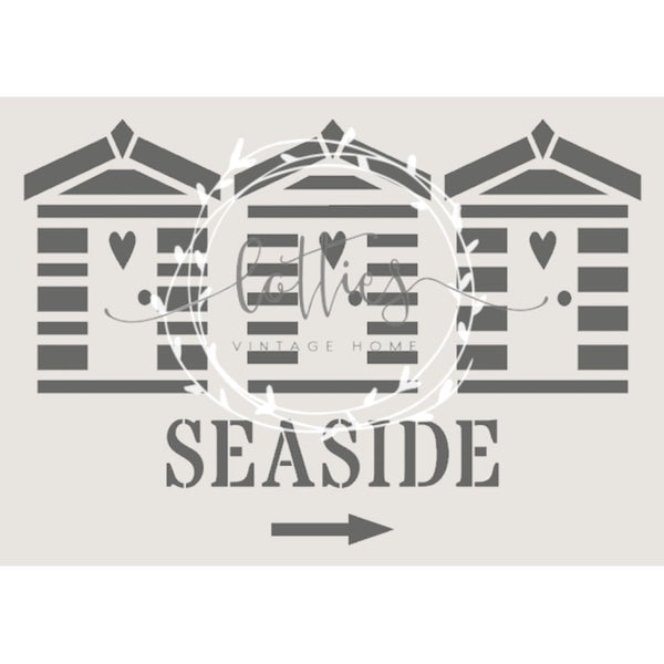 beach hut stencil